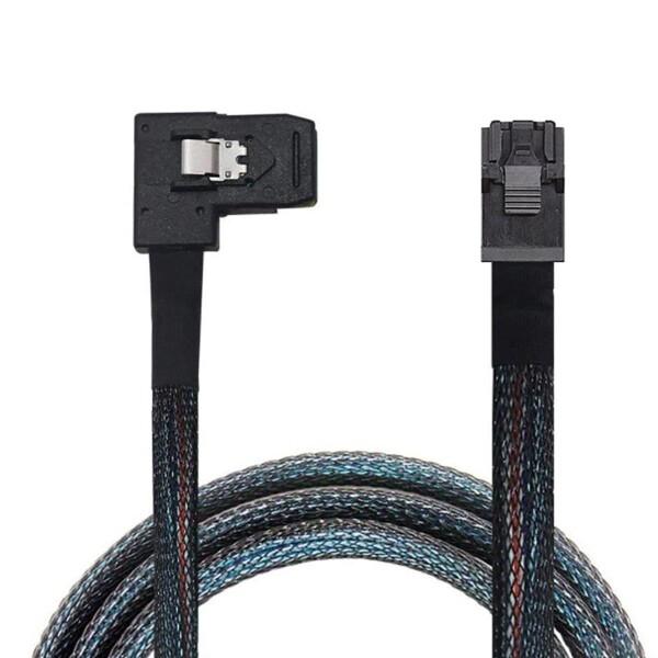 AoQhir Mini SAS HD SFF-8643 4i to SAS SFF-8087 ライトアングルケーブル ? 高速内部サーバー接続ケーブル 30AWG 10オーム (1M)商品コード：49081144649型番：1MMini S...