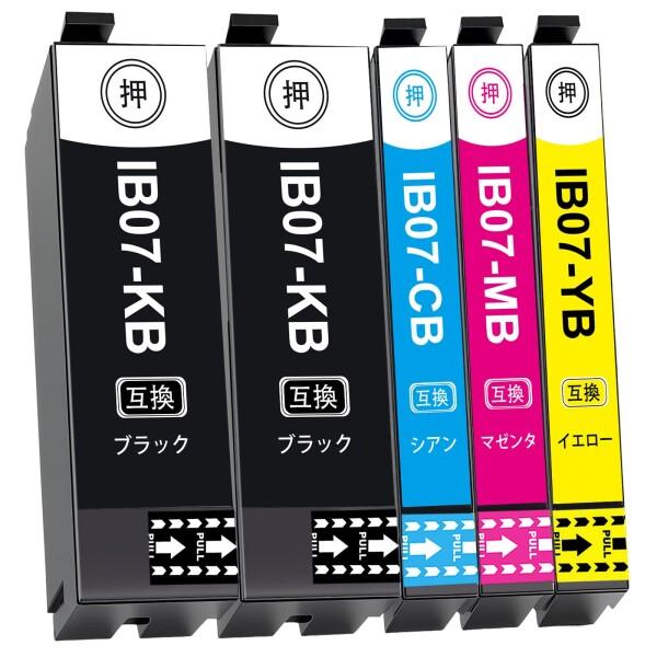 IB07CL4B 4色5本セット 互換インクカートリッジ 最新IC残量表示 大容量 IB07KB IB07CB IB07MB IB07YB 対応機種 PX-M6011F PX-M6011FN PX-M6010F PX-M6010FN PX-...