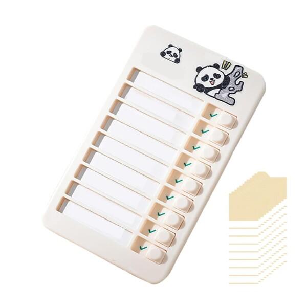 忘れ物 チェッカー 日常業務 行動管理 高齢者介護 習慣付け 職場 宿題 仕事 タスク管理 文具（ベージュ）商品コード：49081145041型番：hzx-292カラー：ベージュ【セット内容】忘れ物 チェッカー パンダ セルフチェッカー1(...