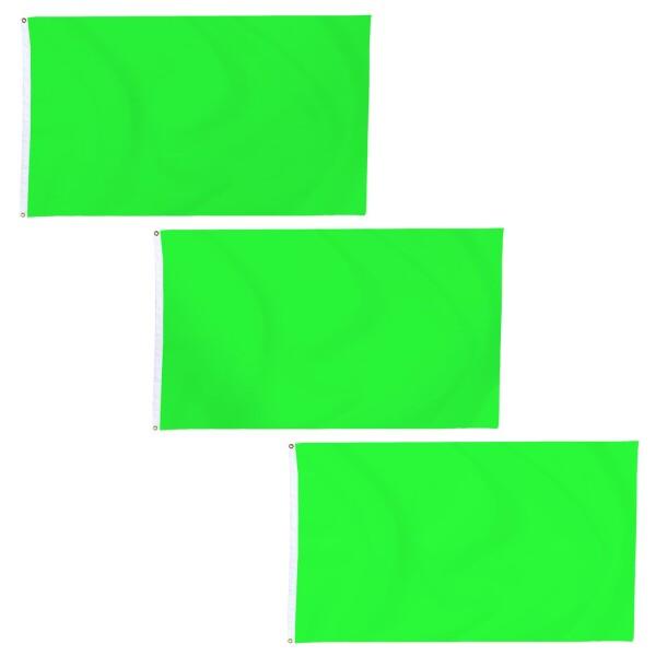 旗 無地 学級旗 90×150cm 緑色 3枚セット ハトメ付き フラッグ 手書き 卒業式 応援旗 横断幕 DIY 運動会 体育祭 クラス旗 大きい旗 NYANDELMO ND-0339-R19-GN-3商品コード：49081145081型...