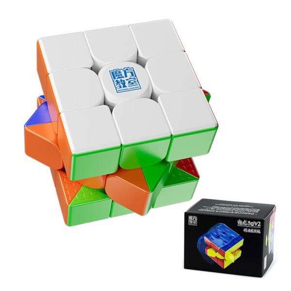 Moyu Meilong 3M V2 UV 3x3 マグネティック ルービック キューブ、3x3x3 マグネティック UV ルービック キューブ (ステッカーなし)、MFJS Meil??ong M、スムーズな回転商品コード：4908114...