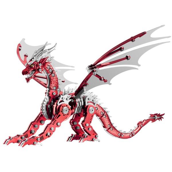 LONGPIN 立体金属ドラゴンパズル 大人用3Dモデル組立キット｜インテリア雑貨/オフィス装飾/ギフト対応｜機械工学デザイン（あかいろ）商品コード：49081145339型番：LP-JP-C0001Rカラー：あかいろ【工学とアートが融合し...