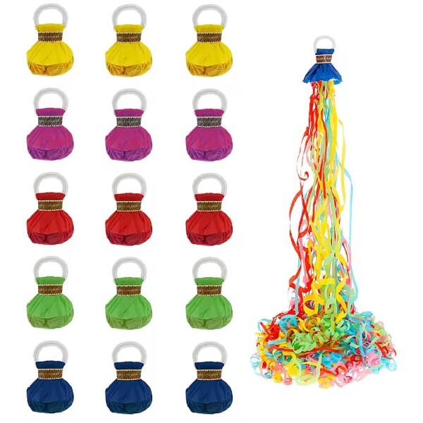 YBGGJO 散らからないクラッカー 15個セット 色はランダム 5色 手投げストリーマー 雰囲気作り 紙吹雪 手投げる 紙テープ 小道具 卒業 誕生日 記念日 結婚式 優勝 勝利 お祝い 演出 引っ越し用 パーティー (15個セット)商品...