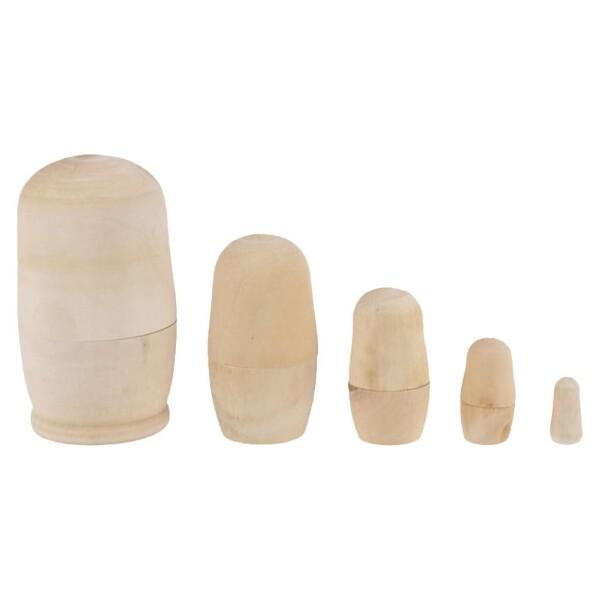 OSALADI 木製未塗装マトリョーシカ 5個セット 4.33インチ ロシア伝統 Diy入れ子人形 キット 木製積み人形 インテリア装飾 おもちゃ商品コード：49081146089型番：R28Z1GDWB7916NIR19GG0サイズ：11...