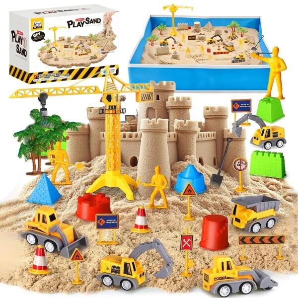 La Gacela 室内砂場セット室内遊び 砂遊び 型 砂粘 城などの金型 折りたたみプール 建設車両 おもちゃセット 砂遊び おもちゃ商品コード：49081148124型番：TKSTRUCK【子どもたちに大人気の「砂場」】しかし、公園や外...