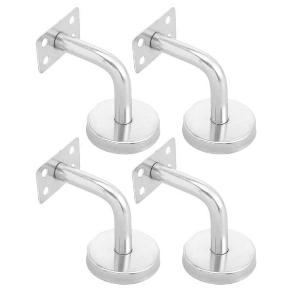 Uonlytech 4個ステンレス製扶手支架 室内段用手すりブラケット 重量対応 ス商品コード：49081151047型番：082T200J04511E4Sサイズ：6.00X6.00X5.00CMカラー：銀階段の 性向上:4pcs Hand...