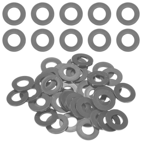 M METERXITY 40個入り M12 ナイロン平ワッシャー 12mm 内径 24mm 外径 2mm 厚 ラウンドプラスチック飛行機ワッシャー ファスナーシーリングスペーサーガスケットリング 家庭/商業用 (黒)商品コード：490811...