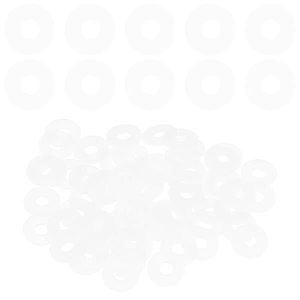 M METERXITY 60個入り M6 ナイロン平ワッシャー 6mm 内径 16mm 外径 1.5mm 厚 ラウンドプラスチック飛行機ワッシャー ファスナーシーリングスペーサーガスケットリング 家庭/商業用 (ホワイト)商品コード：490...