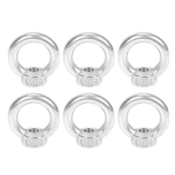 6個 アイナット リフティングアイナット M10 普通炭素鋼 丸形 アイナット メススレッド リングナット ロープフィッティング用 シルバートーン商品コード：49081154174型番：fdhカラー：シルバー【仕様】材質:普通炭素鋼;色:シ...