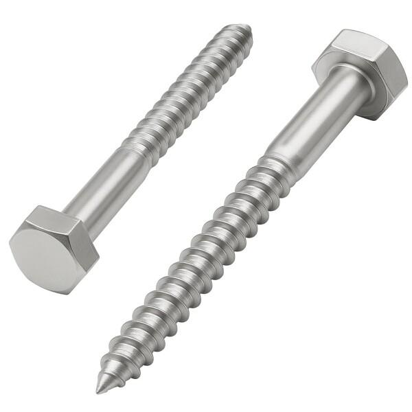 IMSCREWS 六角ボルト ラグスクリュー ステンレス M8相当x114mm 10本入 304ステンレス鋼 半ネジ コーチスクリュー 木工用 建築構造 補強商品コード：49081155230型番：MN-S0652サイズ：5/16" x 4...