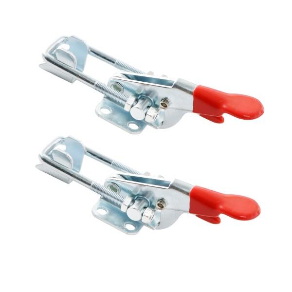 2Set 調整可能ラッチUボルトセルフロックトグルラッチ,ドア,ボックス,トランク,トラクターカバー,スモークカバー,木工器具,クイックリリースプルロックに適した容量を保持する180KG。商品コード：49081158206型番：aopin-...