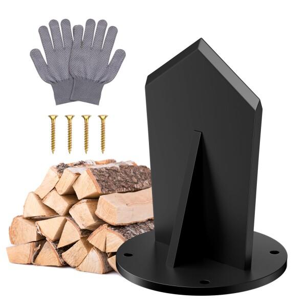 PAHTTO クサビ 楔 薪割り台 薪割り 薪割り機 薪割り器 薪割りクサビ 薪 焚き火台 キャンプ アウトドア 持ち運び商品コード：49081159193型番：OD0763カラー：ブラック1.【薪割りクサビ】:本製品は、倒"V"形状により...
