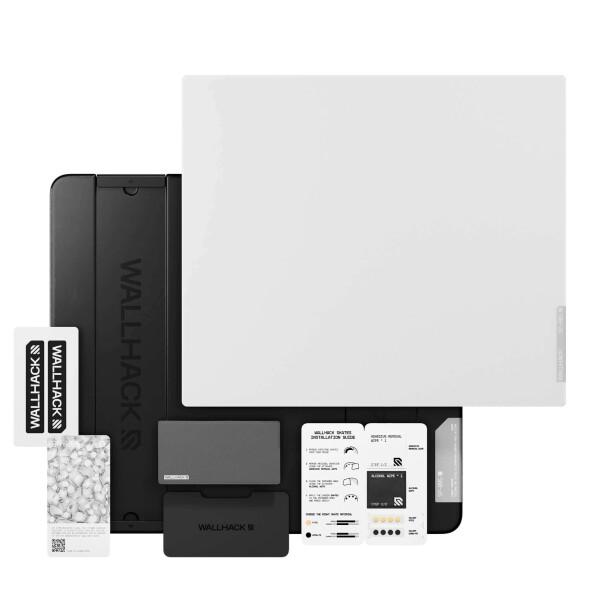 WALLHACK ガラスマウスパッド SP-005 ホワイト ゲーミングマウスパッド スピード コントロール バランス 大型サイズ eスポーツ 滑らか 低摩擦 強化ガラス 超薄型 高耐久 滑り止め 持ち運び キャリーケース メンテナンスキッ...