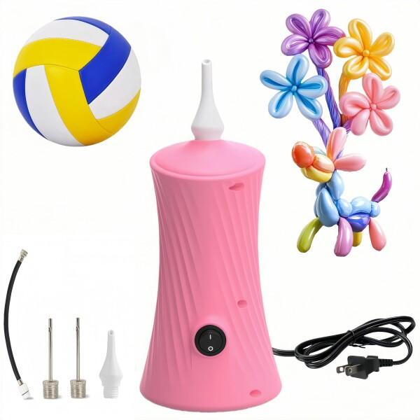 電動バルーンポンプ 空気入れ ノズル・ボール用針付き 高速膨らませ器 軽量 コンパクト 風船 バスケットボール サッカーボール対応 パーティー 装飾用商品コード：49081162330型番：528カラー：ピンク?【高速膨張&amp;省力設計...