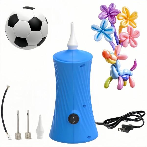 電動バルーンポンプ 空気入れ ノズル・ボール用針付き 高速膨らませ器 軽量 コンパクト 風船 バスケットボール サッカーボール対応 パーティー 装飾用商品コード：49081162331型番：528カラー：ブルー?【高速膨張&amp;省力設計...