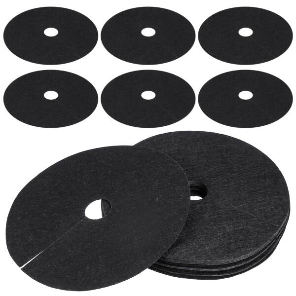 Yardwe 防草シート 丸型 27cm 20枚セット マルチリング 鉢キャップ 雑草防止シート 木の根元 植木鉢 カバー 不織布 通気性 透水性 泥はね コガネムシ対策 園芸 ガーデニング 果樹 庭木 (ブラック)商品コード：490811...