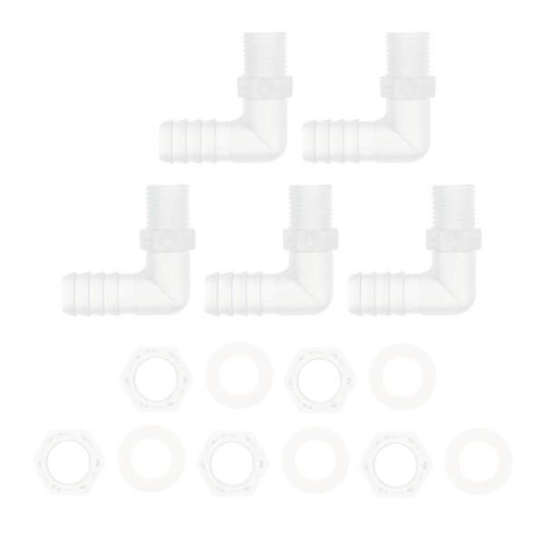 HOPESPANNER 1セット エルボ バルブバーブフィッティング 内径11mm G1/4 メスNPT PP樹脂製 ポリプロピレン製 透明商品コード：49081162642型番：適用されないサイズ：7/16"-G1/4カラー：クリア製品特...