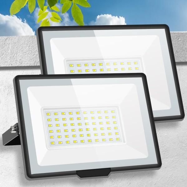 TENKOO&amp;YOU led投光器 60W 投光器 8000LM 投光器屋外 100v 灯光器 作業灯 外灯 工事用ライト ledライト 高輝度 昼光色 6500K 豪雨/豪雪対応 屋外 照明 看板灯 LED作業灯 外灯 作業用 工...