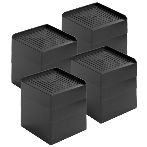 テーブル 脚 継ぎ足し 高さ調整 器具 耐荷重1000kg ソファ ベッド こたつ 足上げ 家具 家電 向け 滑り止め キズ防止 ブラック 4個入り (10.8ｃｍ底上げ)商品コード：49081177091型番：4573685330558サ...