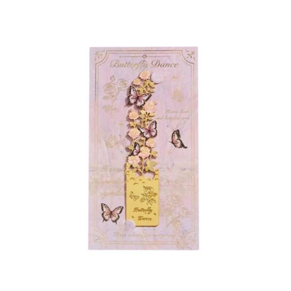 しおり 金属 栞 エレガント感 モネ ゴッホ レトロ調 絵画 名画 華やか バレンタインデーギフト ゴールド中空トリム ブックページマーカー 誕生日プレゼント 女性 女の子 教師 友人 本 恋人に 読書 勉強家 日用品雑貨 文房具 (蝶々/...