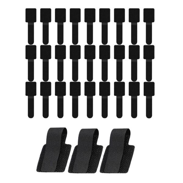 QUANTALY ケーブルクリップ 30個セット 配線止め 粘着式ケーブルタイ デスク配線 コード 整理 デスク下 固定 ケーブルホルダー (ブラック)商品コード：49081212078型番：llk-531カラー：ブラック【商品仕様】サイズ...