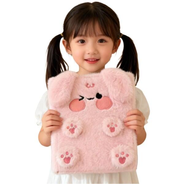 シール帳 A6 もふもふ バインダー そのまま入れるタイプ 貼らない収納 10枚リフィル＋下敷き2枚付き 女の子・子供・大人向け 布製 かわいい 3D立体シール対応商品コード：49081214599型番：MACI-SC2Sサイズ：A6+【リ...