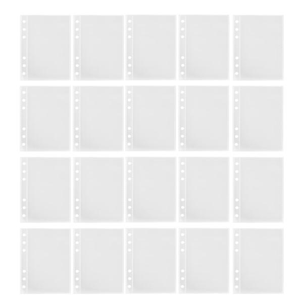 【発売日：2026年01月14日】QUANTALY シール帳 リフィル A5 6穴 20枚入 シール台紙 カードポケット 剥離紙 透明 防塵 大容量 はがせる バインダー 名刺 写真収納 (A5 透明)商品コード：49081215462型番...