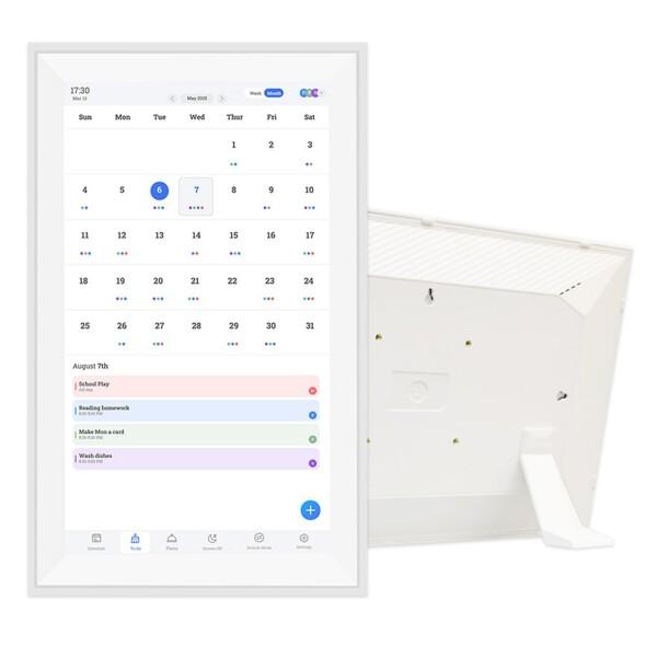 Yanmis 15.6インチのスマートデジタルカレンダーと雑用チャート、1080pスマートタッチスクリーンインタラクティブディスプレイ、ファミリースケジュールのWiFiウォールプランナー、クラウドフォト (USプラグ100?240V)商品コ...