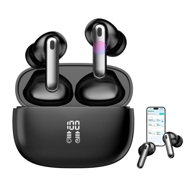 イヤホン翻訳機 Chamequinho 双方向同時通訳 オフライン対応 高精度 通訳機 軽量 指向性ノイズ低減 ハンズフリートーク 150言語対応 音声翻訳機 AI翻訳機 Bluetooth接続 専用アプリ iOS&amp;Android対...