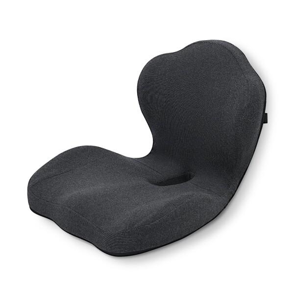 HAVARGO 椅子クッション 背もたれ付き 一体型  低反発＋高反発二層構造 座布団お尻が痛くならない 蒸れない 滑り止め 洗える チェアクッション オフィス 車用 (ダークグレー)商品コード：49081217182型番：LTZDサイズ：...