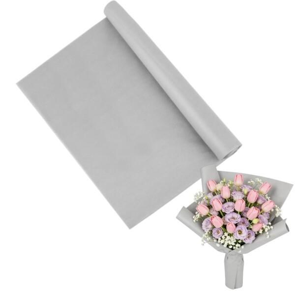 ラッピングペーパー 薄葉紙 70*50cm 大判 38-40枚 ギフトペーパー お花紙 包装紙 無地 花束/プレゼント/DIY手作り/和菓子 ラッピング材 フラワー ペーパーアート 手芸 贈り物 花屋 ギフトショップ用 グレー商品コード：4...