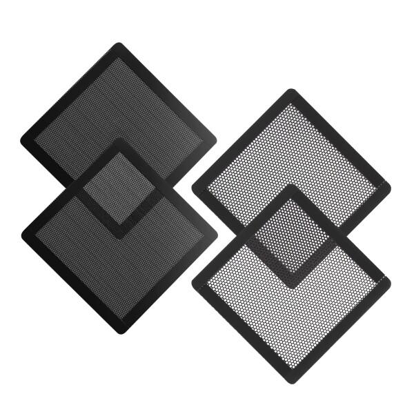 PANO-MOUNTS マグネットファンフィルター 防塵フィルター pcグリル 140mm 丸穴2mm＆0.5mm 各2枚｜PCケース・ダストフィルター・ファンガード・メッシュカバー対応・ホコリ取り・埃対策 計4枚セット ブラック商品コード...