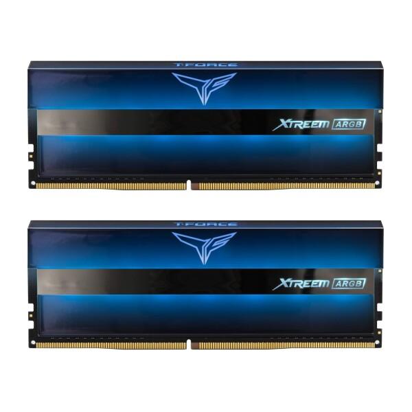 TEAMGROUP T-Force Xtreem ARGB 5333MHz CL22 16GB (2x8GB) PC4-42700 デュアルチャンネル DDR4 DRAM デスクトップゲーム用メモリ RAM (ブルー) Z590用 - TF...