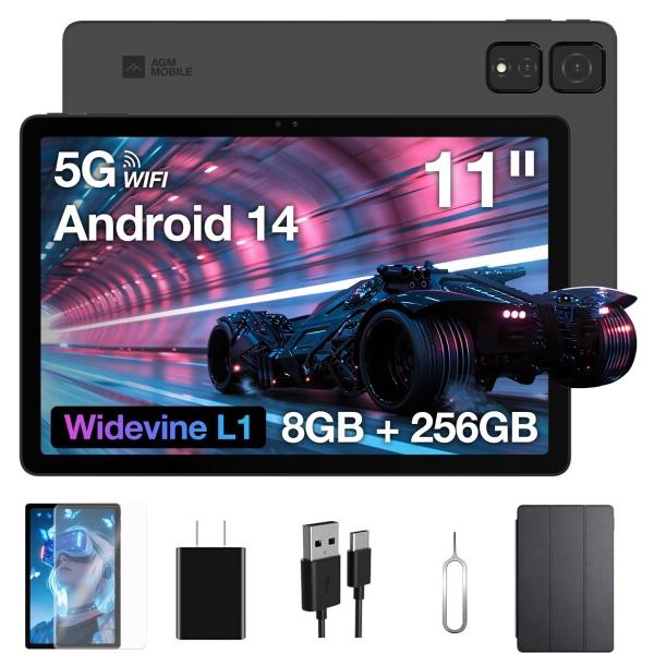 11インチ Wi-Fi タブレット｜8GB+256GB 大容量メモリ｜FHD 1920*1200 高輝度ディスプレイ｜オクタコアCPU｜7850mAh 超長時間駆動｜Widevine L1認証 (Netflix/YouTube HD対応)｜...