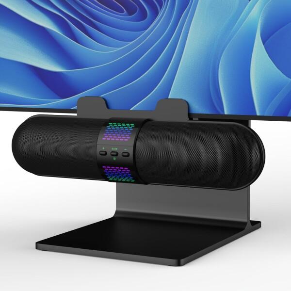 BESTISAN PCスピーカー USB給電 有線 小型サウンドバー Bluetooth接続可能 軽量 スクリーンのライト効果付きコンパクトスピーカー ST08商品コード：49081220509型番：ST08【USB給電スピーカー】:USB...