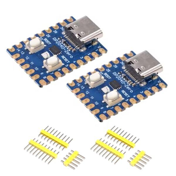 RP2040-Zero 互換開発ボード 2個セット ピンヘッダ未実装(同梱) 動作確認用コード書込済 USB Type-C Arduino IDE/CircuitPython対応 Raspberry Pi Picoと同じRP2040商品コー...