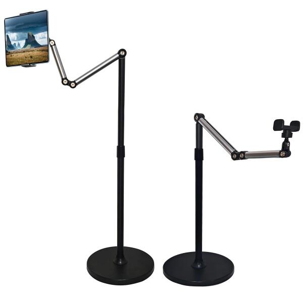 寝ながらタブレットスタンド LUONOCAN 俯瞰撮影スマホホルダー 13インチ モバイルモニター switch iphone ipad など対応 床置き タブレット用のアームスタンド (床置きタイプ)商品コード：49081220612型番...