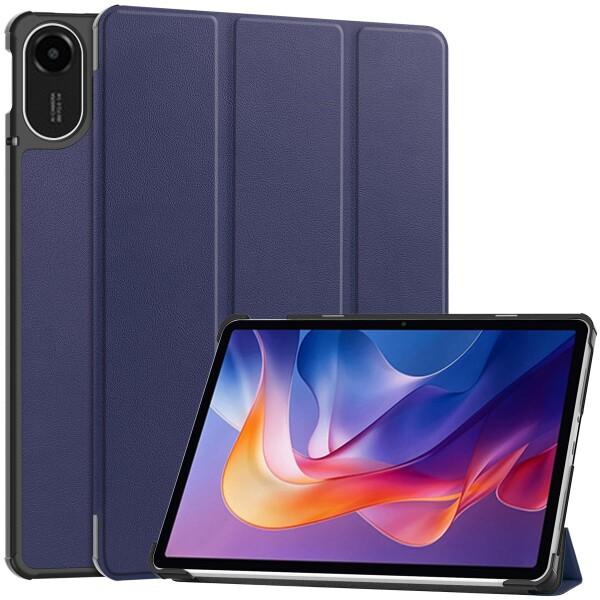 For Redmi Pad 2 11インチ ケース 軽量 薄型 PU レザー スマート カバー 耐衝撃 傷防止 ハード 背面 ケース 三つ折り スタンド オートスリープ ウェイクアップ 機能 レッドミー Pad2 対応 (ブルー)商品コード...