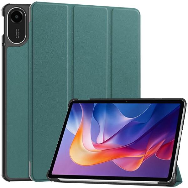 For Redmi Pad 2 11インチ ケース 軽量 薄型 PU レザー スマート カバー 耐衝撃 傷防止 ハード 背面 ケース 三つ折り スタンド オートスリープ ウェイクアップ 機能 レッドミー Pad2 対応 (濃い緑)商品コード...