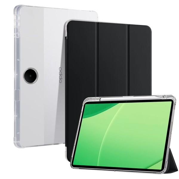 CiimWaa For OPPO Pad SE ケース 11インチ ペンホルダー付き PUレザー + シリコン バック タブレットケース スタンド機能付き 開閉式三つ折薄型スタンドケース 耐衝撃 軽量 オートスリープ機能 スマートカバー O...