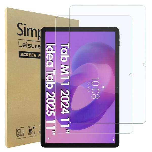 Simpeak 2枚入り Lenovo Idea Tab 2025/ Lenovo Tab M11/B11/K11 11" 対応 強化ガラスフィルム 11インチ 液晶保護フィルム 高透過率 指紋防止 飛散防止 気泡ゼロ商品コード：49081...