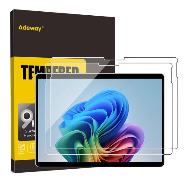 Adeway UltraGlass 9H+ スクリーンプロテクターは、Microsoft Surface Pro 12インチ用で、軍事規格の耐衝撃性があり、通常のものより3倍強固です。落下から画面を保護し、傷つきにくく、簡単に取り付けられま...