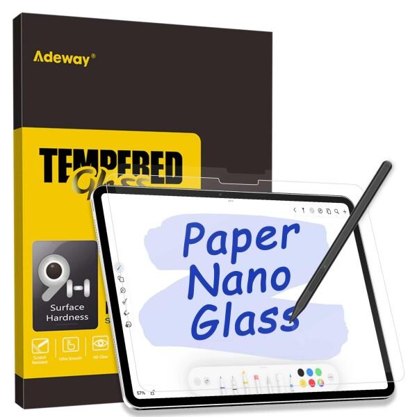 Adeway Paper Glass Screen Protector for Surface Pro 12 inch (2025) ? ガラス＆ペーパー2 in 1、9H強化保護、ペーパーフィール、反射防止、Surface Pen対応、2...