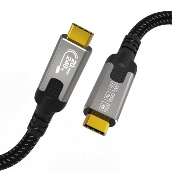 CABLAPTOP USB Cケーブル 0.5m、USB 3.2 20Gbps データ転送、240W 高速充電 Type C to Type C、4K@144Hz / 60Hz、8K@30Hz USB C モニタービデオケーブル、Thund...