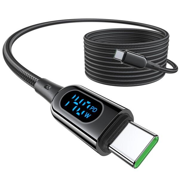 MINSLIS DC03 USB Type C ケーブルPD対応Type-C to Type-C 急速充電 出力スクリーン表示 ナイロン編み タイプc 充電コード iPhone 17/17 Pro/17 Plus/17 Pro Max, M...