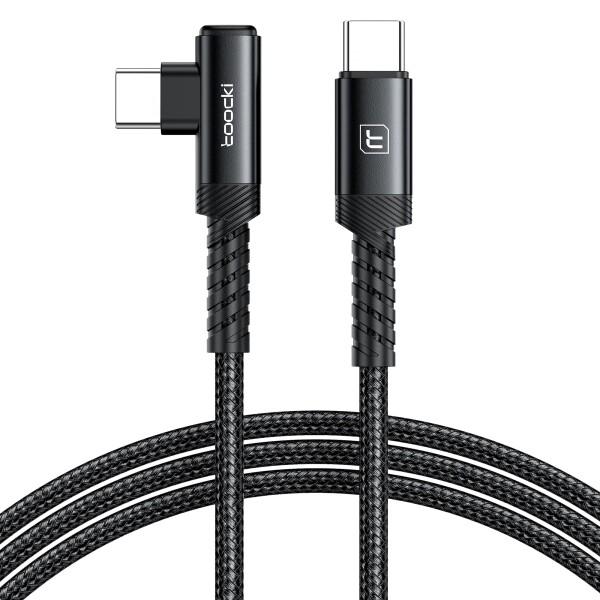 toocki usb c ケーブル 3M L字 タイプc L型 typec cable 60W PD対応 3A急速充電cable ナイロン編み Quick Charge3.0/2.0 iPhone 17/iPhone 16/iPhone 1...