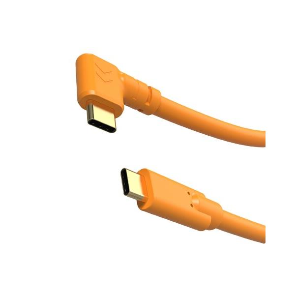 3m USB-C カメラテザーケーブル、USB 3.0対応・最大5Gbpsデータ転送、L字型90度コネクタ、金メッキ端子、テザー撮影用途データケーブル、太径銅線コアを採用・低遅延通信を考慮した設計、USB C to C ケーブル対応Sony...