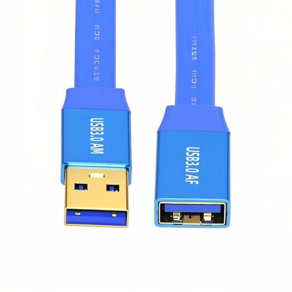 CY ウルトラフラットスリム USB 3.0 タイプA オス - USB 3.0 A メス 延長ケーブル ブルー 5Gbps ディスク SSD カメラ データ用 (200cm)商品コード：49081222372型番：U3-016-AF-2-...