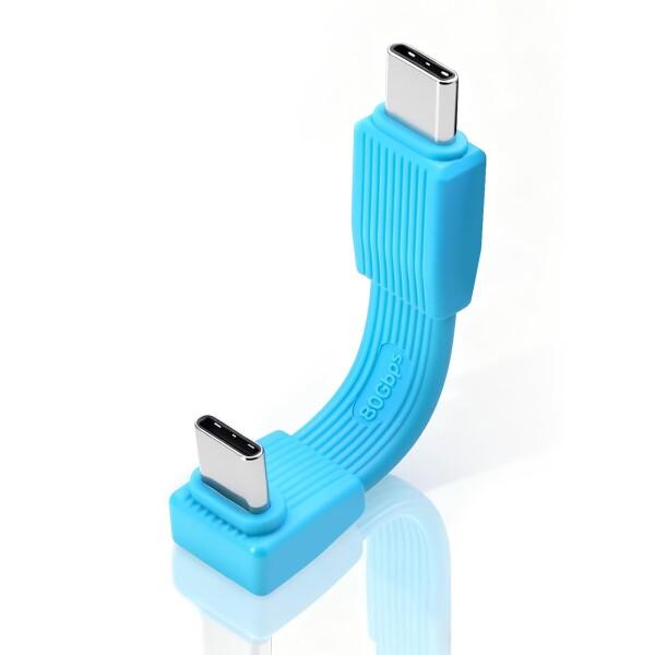 Duttek 80Gbps USB-C充電ケーブル短い(6CM), L字型240W USB Type Cタイプオスオス変換ケーブル 80Gbps 高速データ転送, 240W 超高速充電, 映像を8K@60Hz対応, Thunderbolt ...