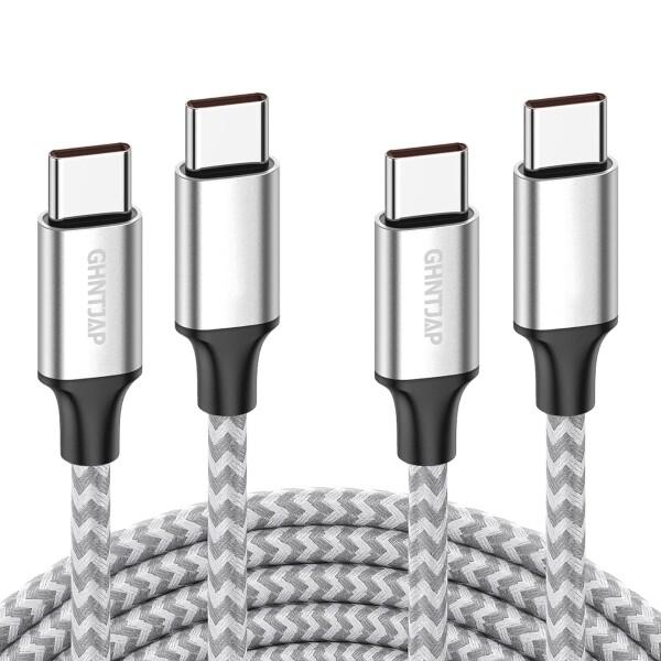 GHNTJAP USB C to USB C ケーブル 0.5M 2本セット Type C ケーブル 60W急速充電 PD対応 USB2.0データ転送 高耐久ナイロン iPhone16/Galaxy S24/iPad/MacBook Pro...